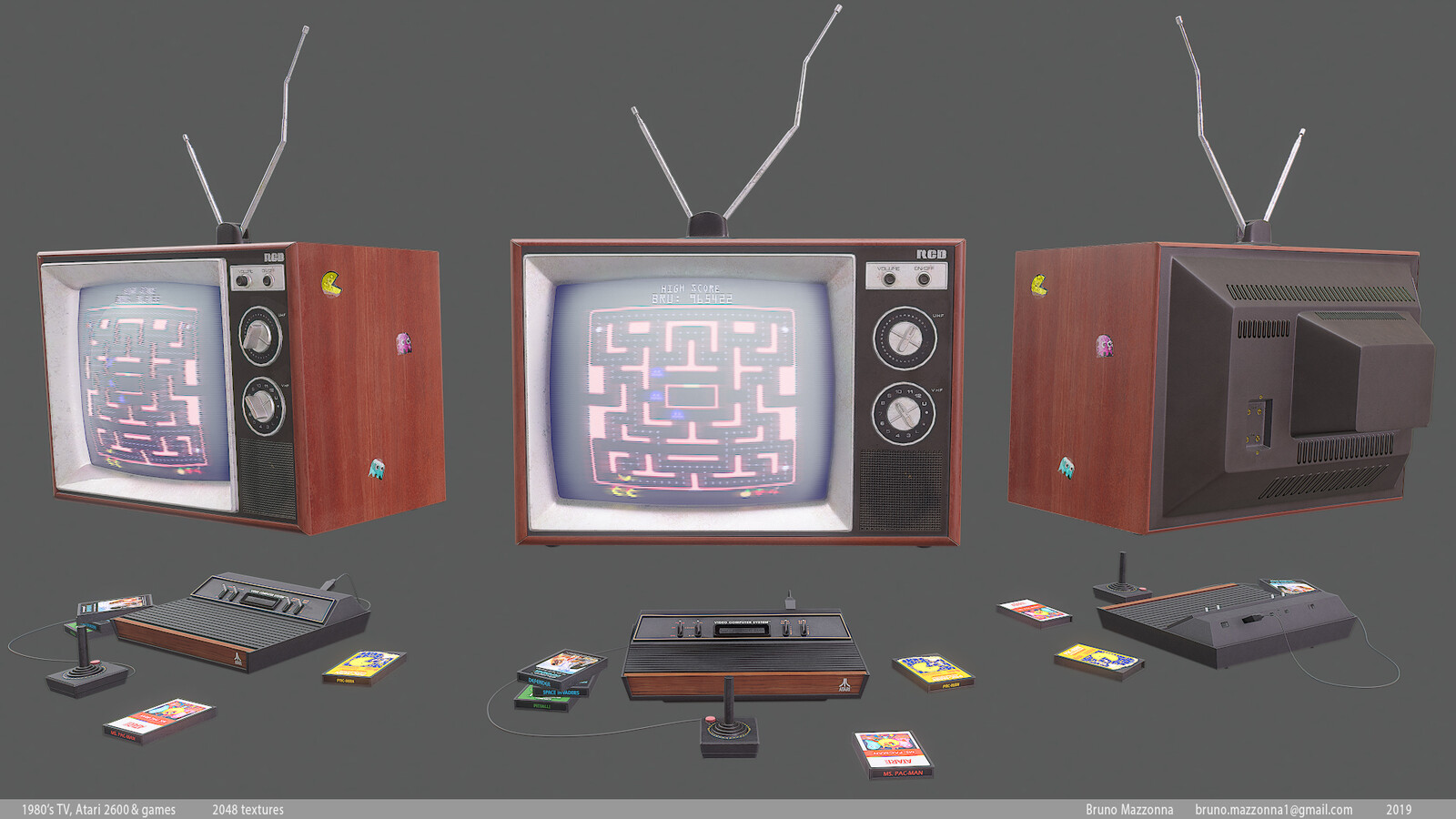 Bruno Mazzonna - 1980's TV w/ Atari 2600 & games