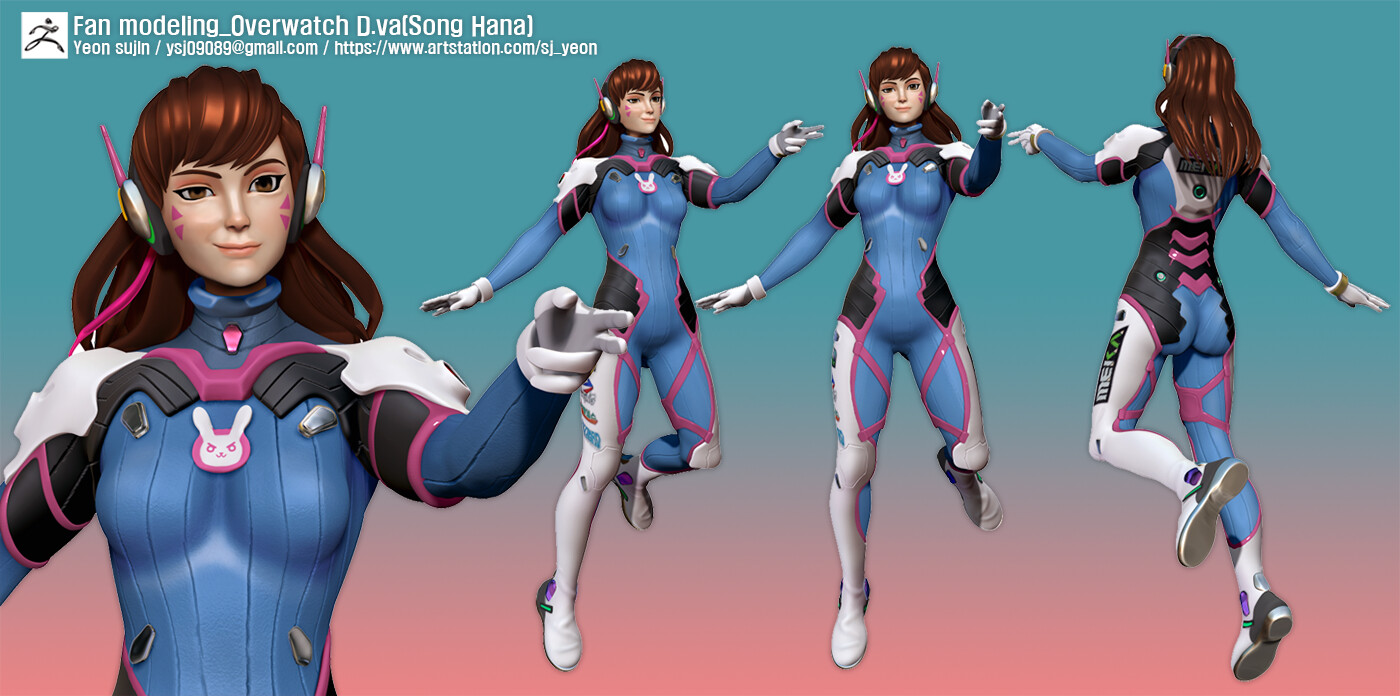 Sujin Yeon - Overwatch D.va fan modeling
