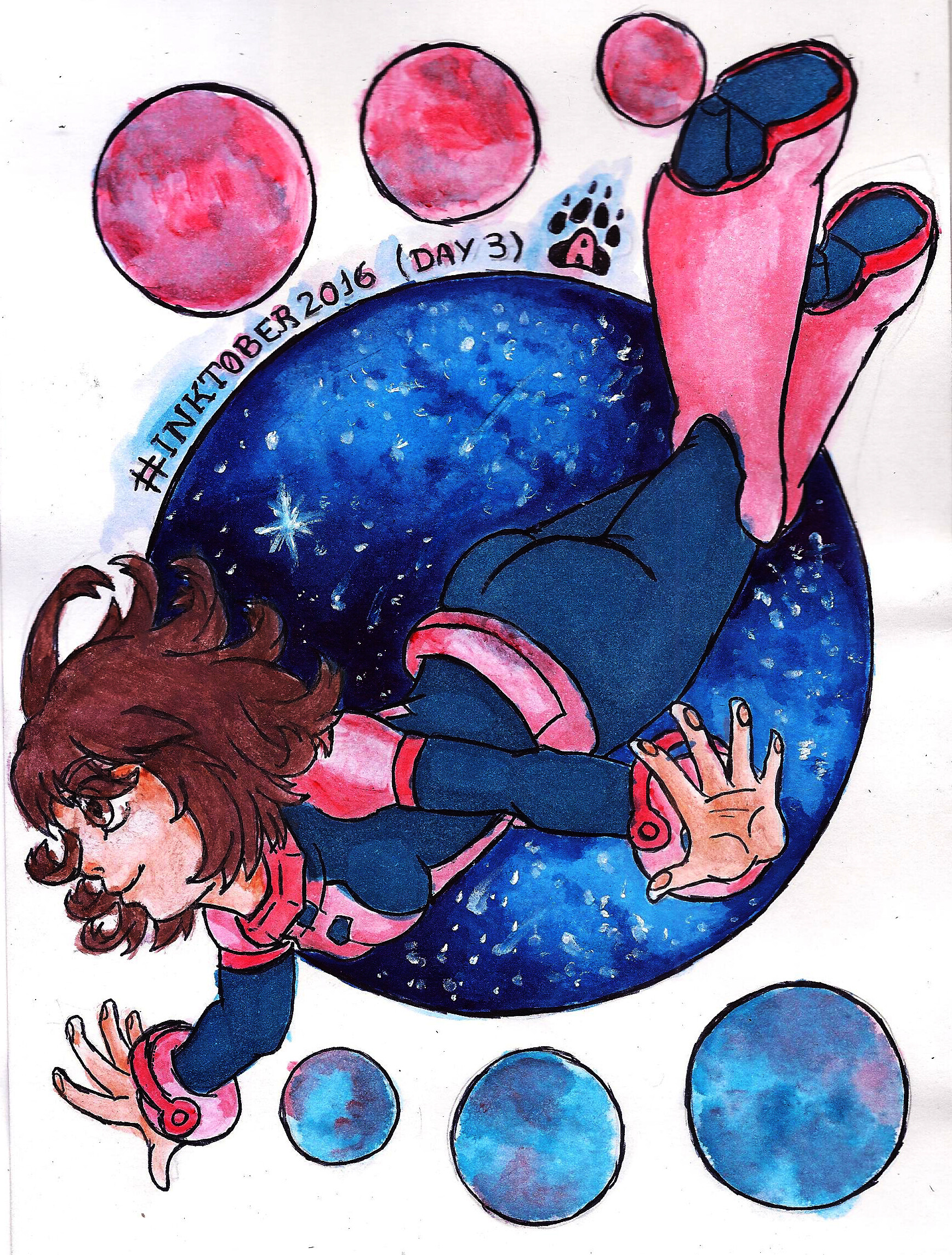 ArtStation - Inktober 2016 - Uraraka Ochako