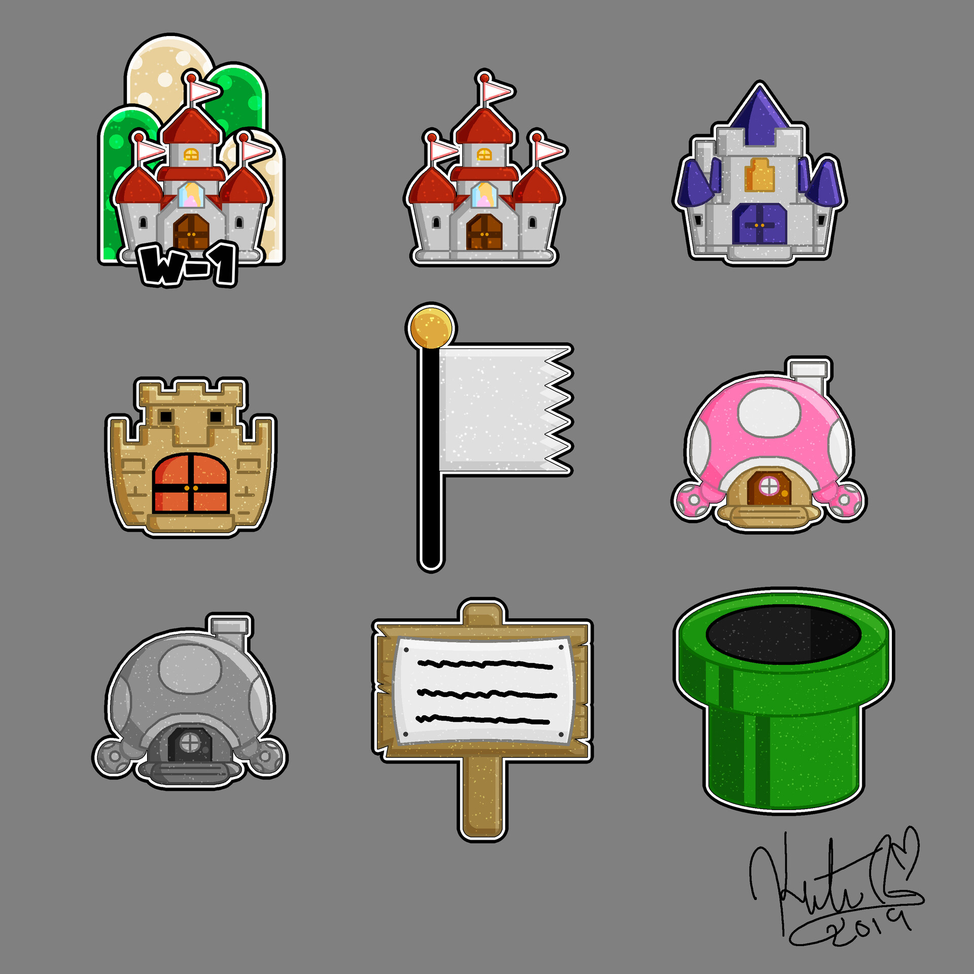 ArtStation - Danielle Corona Platformer Game: Map Assets 2