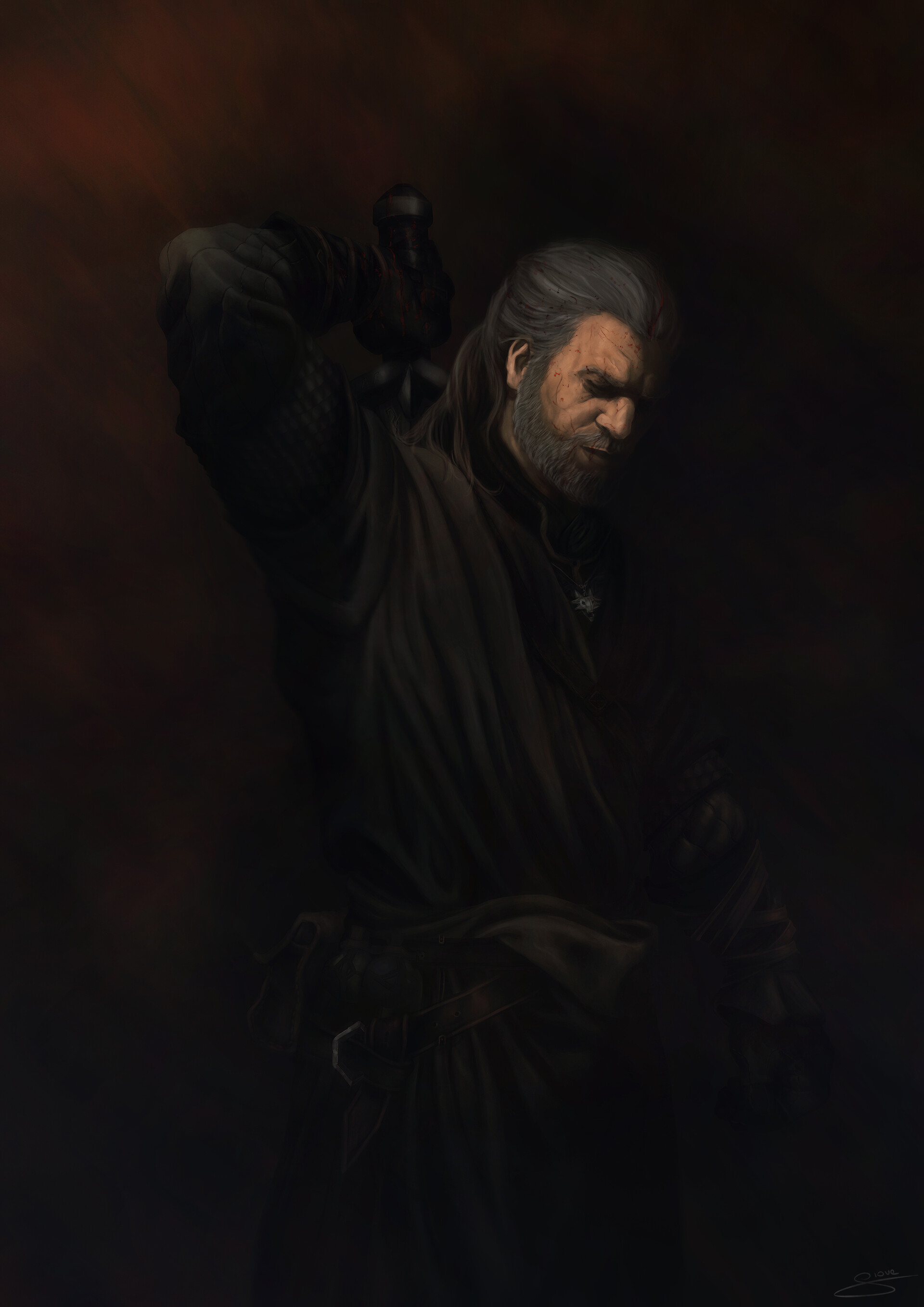 ArtStation - The Butcher of Blaviken [Illustration]