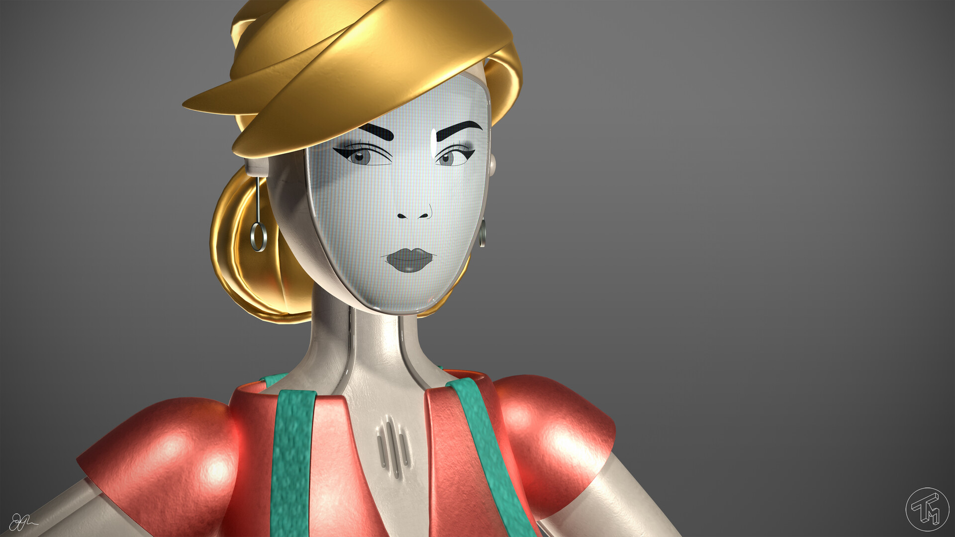 Taylor Olbison - 'Robo-Nanny' - Retro-futuristic Character