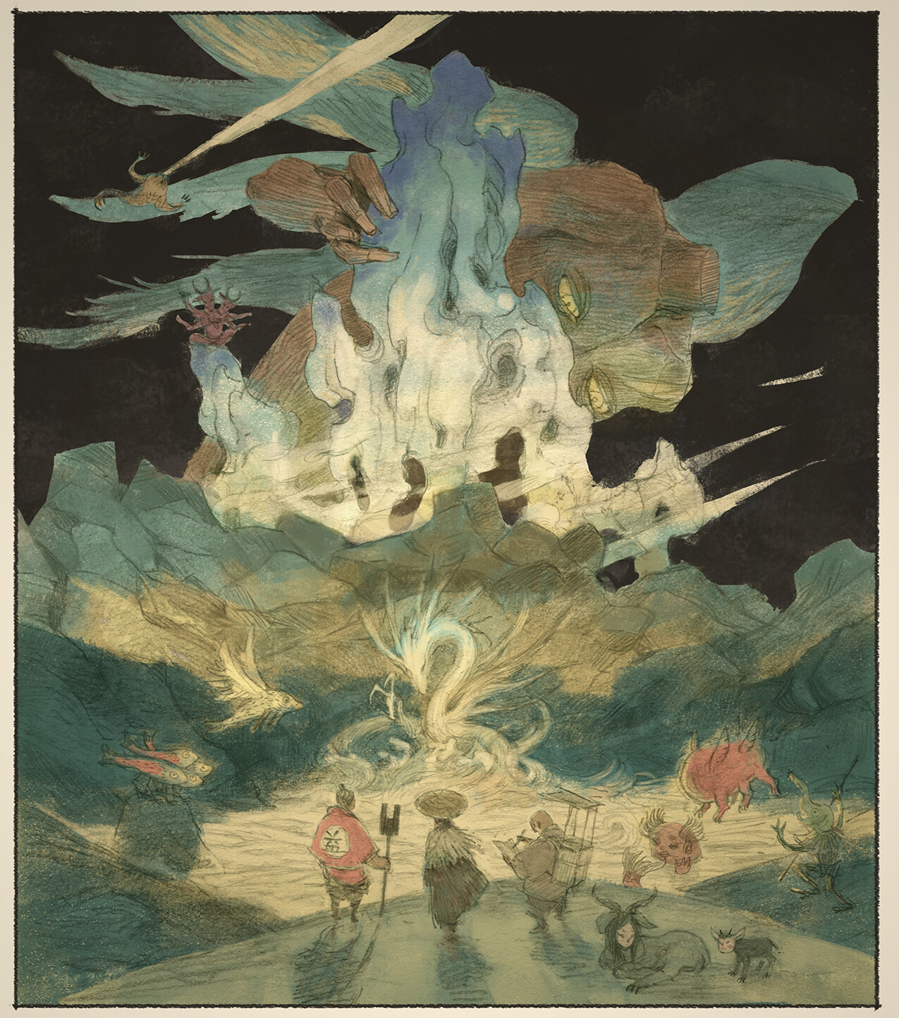 ArtStation - illustration for Mandarin text book in Taiwan _ Emperor Yu ...