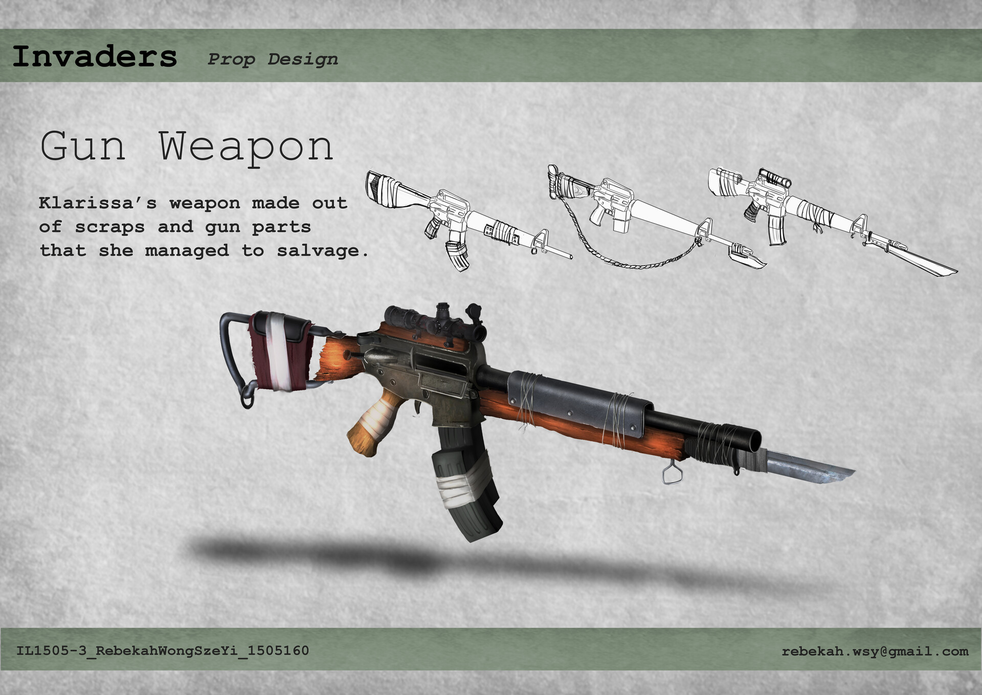 ArtStation - Prop Design: Klariss's Gun