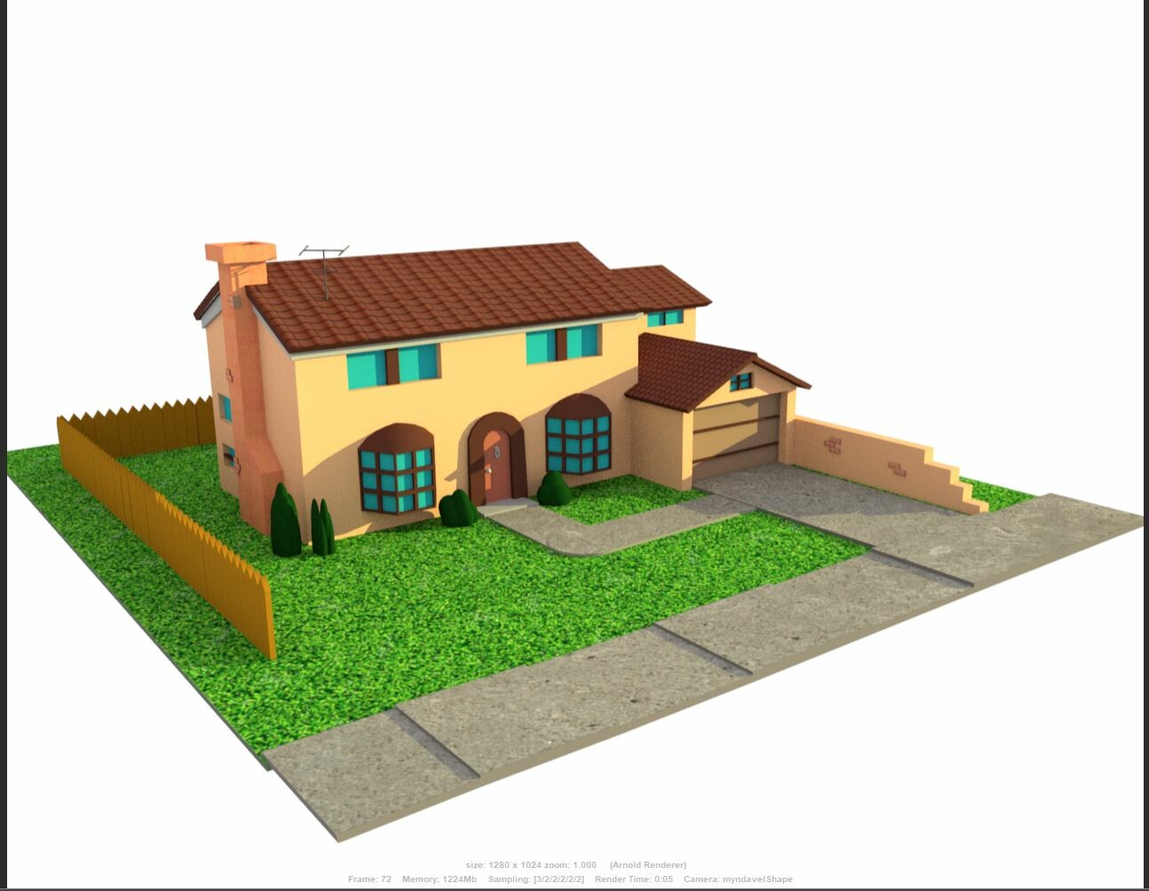 ArtStation - The Simpsons - House Modeling