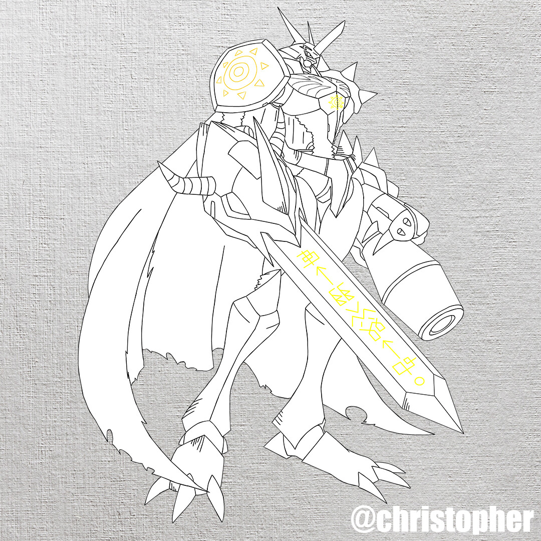 omnimon coloring page