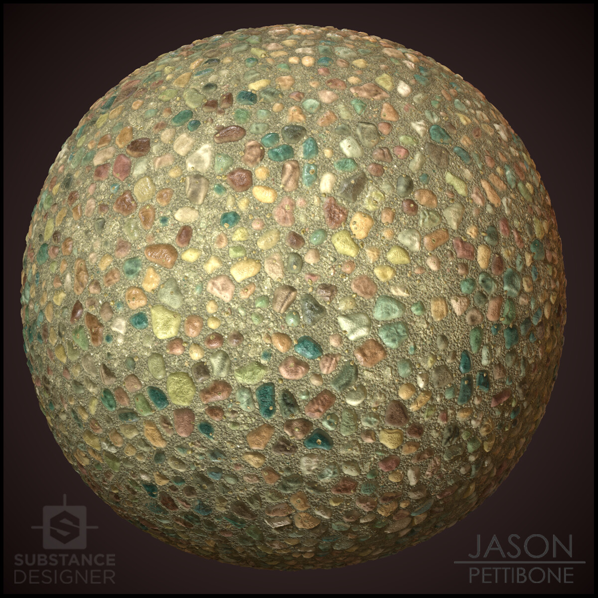 ArtStation - Sidewalk Exposed Aggregate