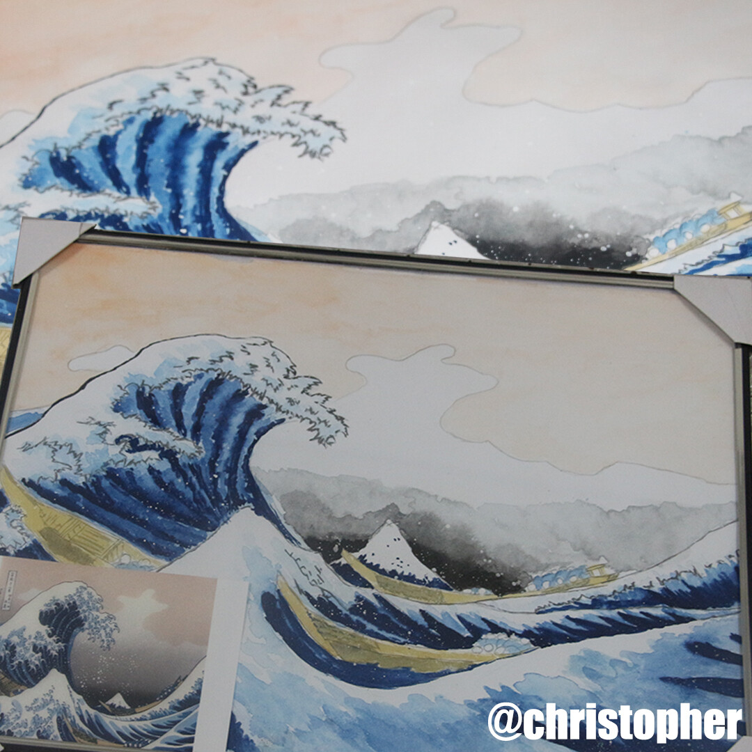 ArtStation - Watercolor - The Great Wave of Kanagawa