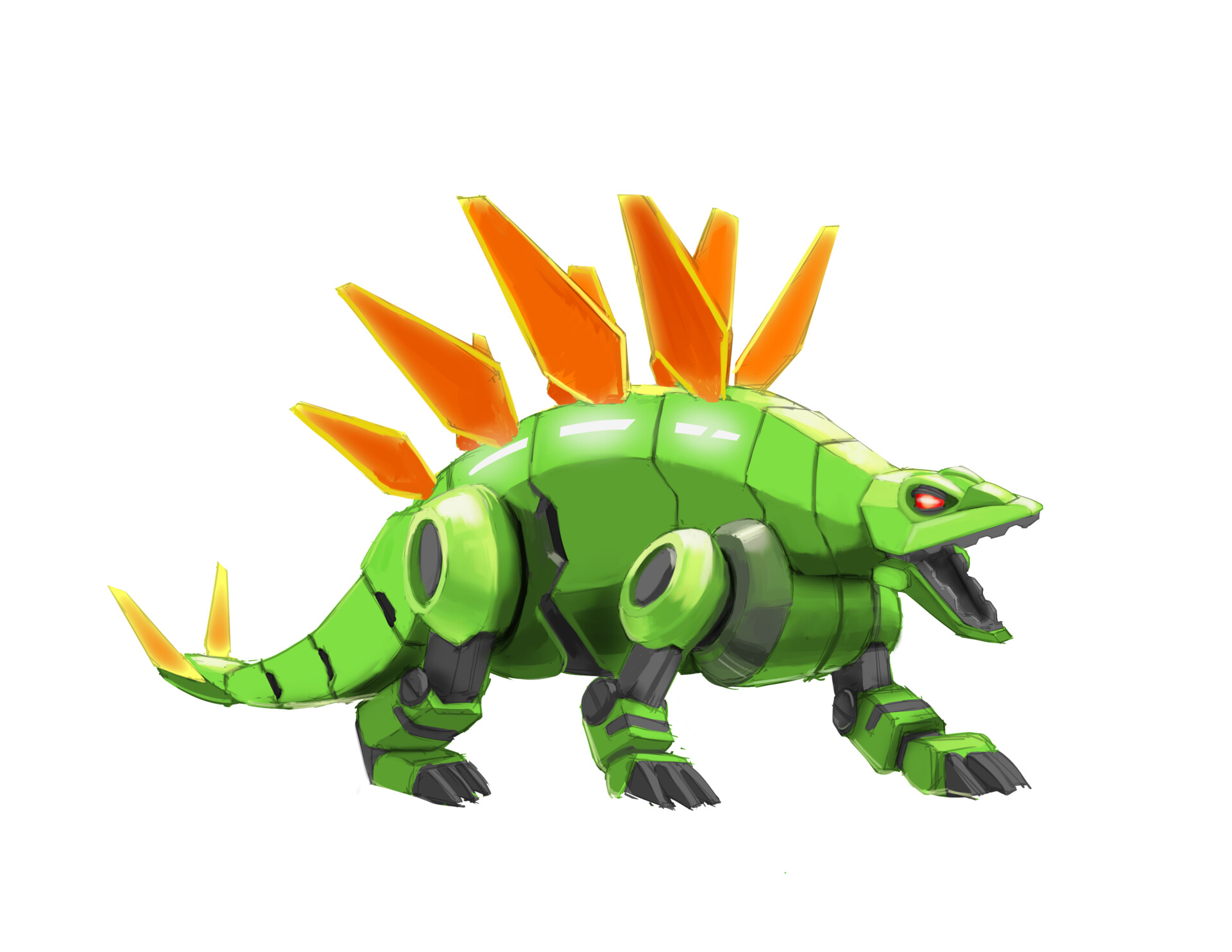 ArtStation - Quick Cyber Dino design