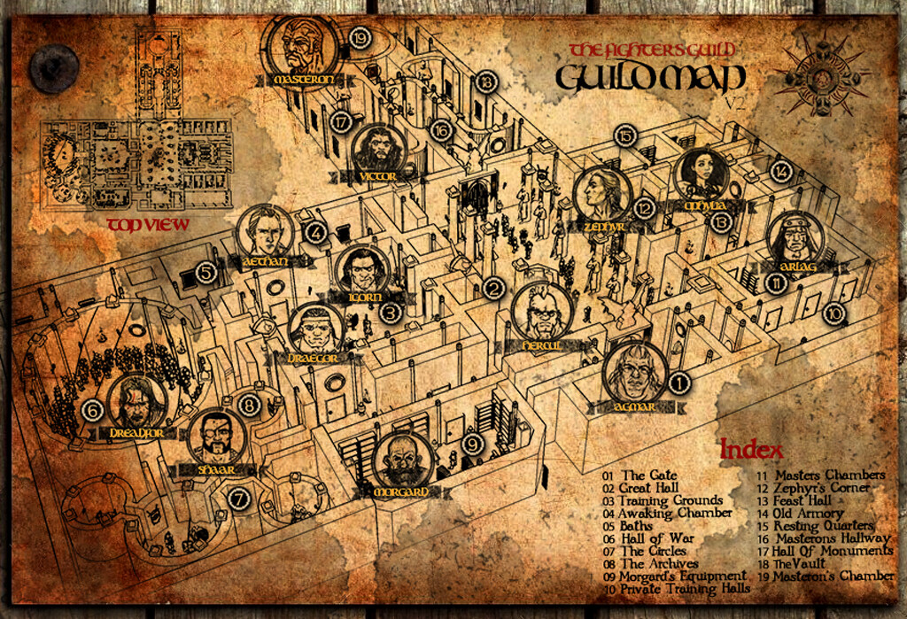 ArtStation - The Fighter's Guild Map