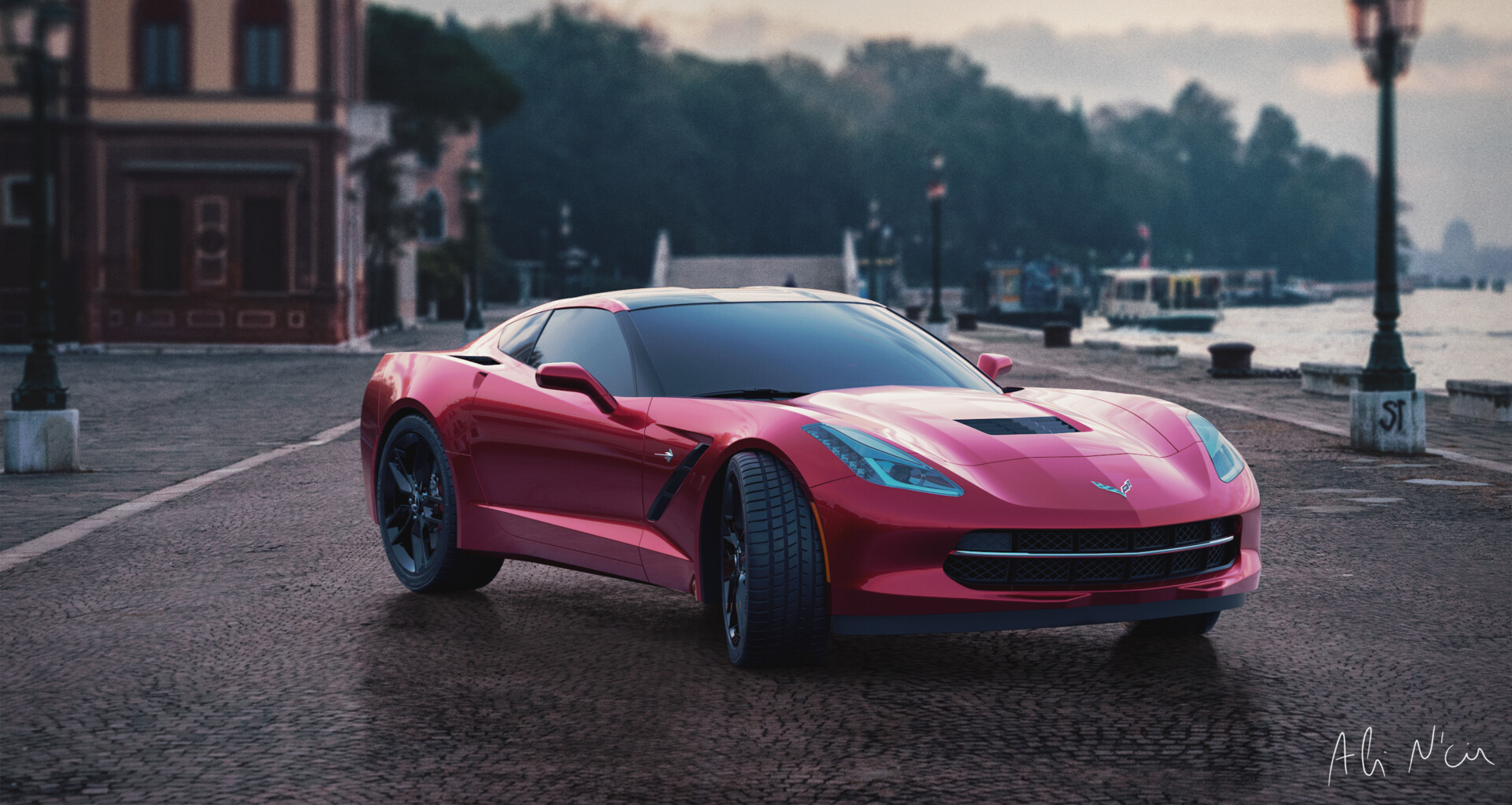 ArtStation - Corvette automotive render