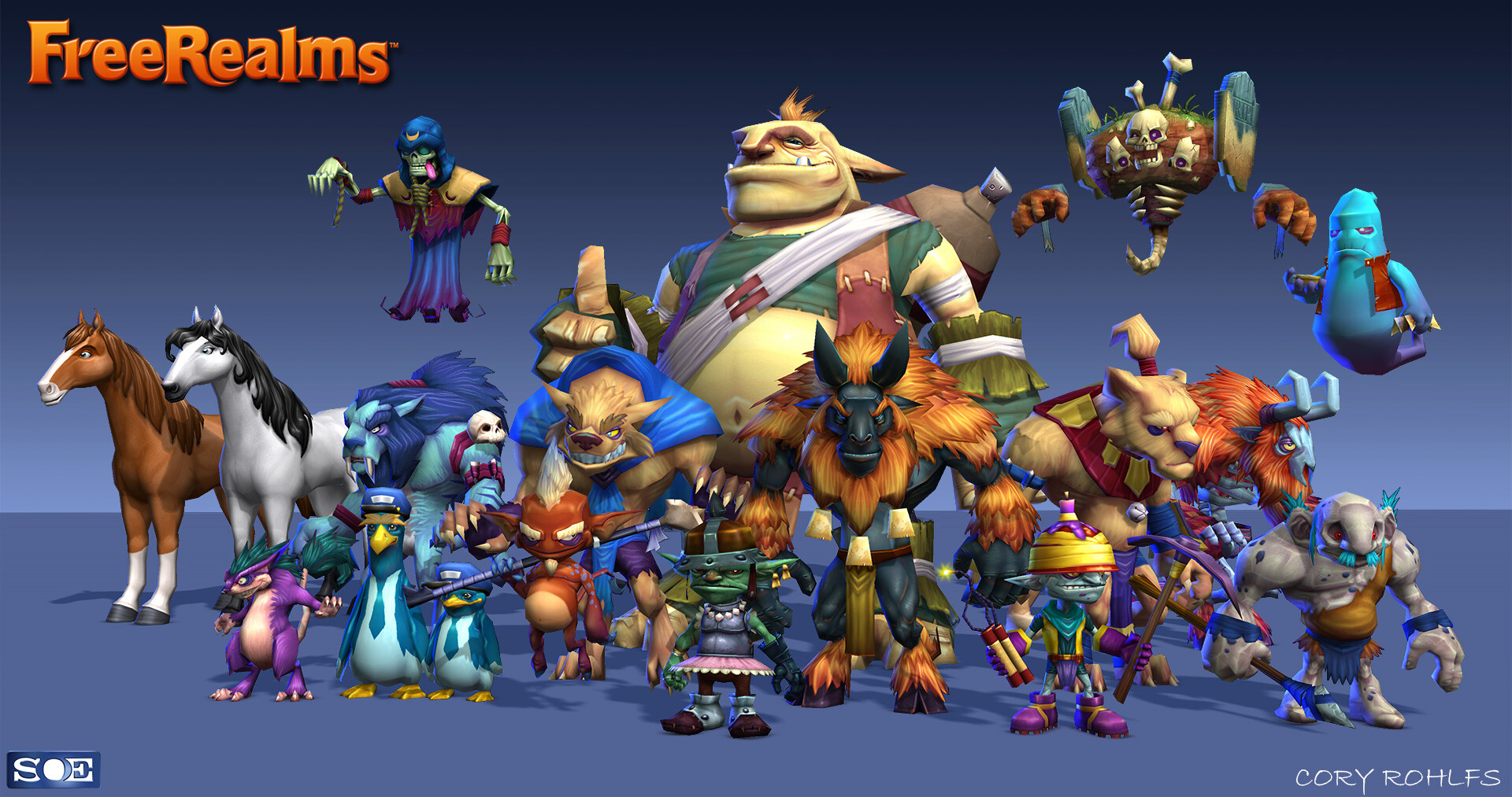 ArtStation - FreeRealms NPCs Group Shot