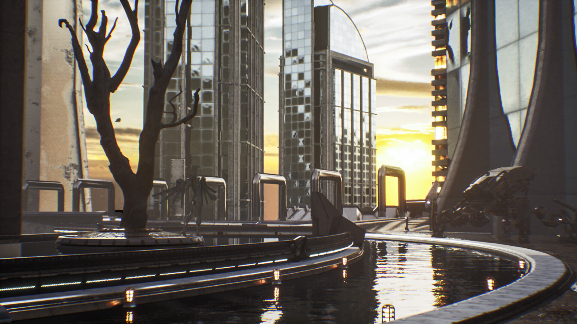 Pasquale Scionti - Scifi scene Raytrace Render Unreal Engine 4.22