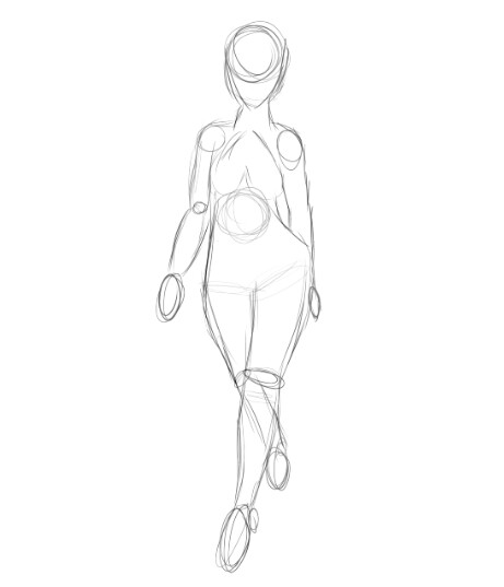 how to draw walking pose