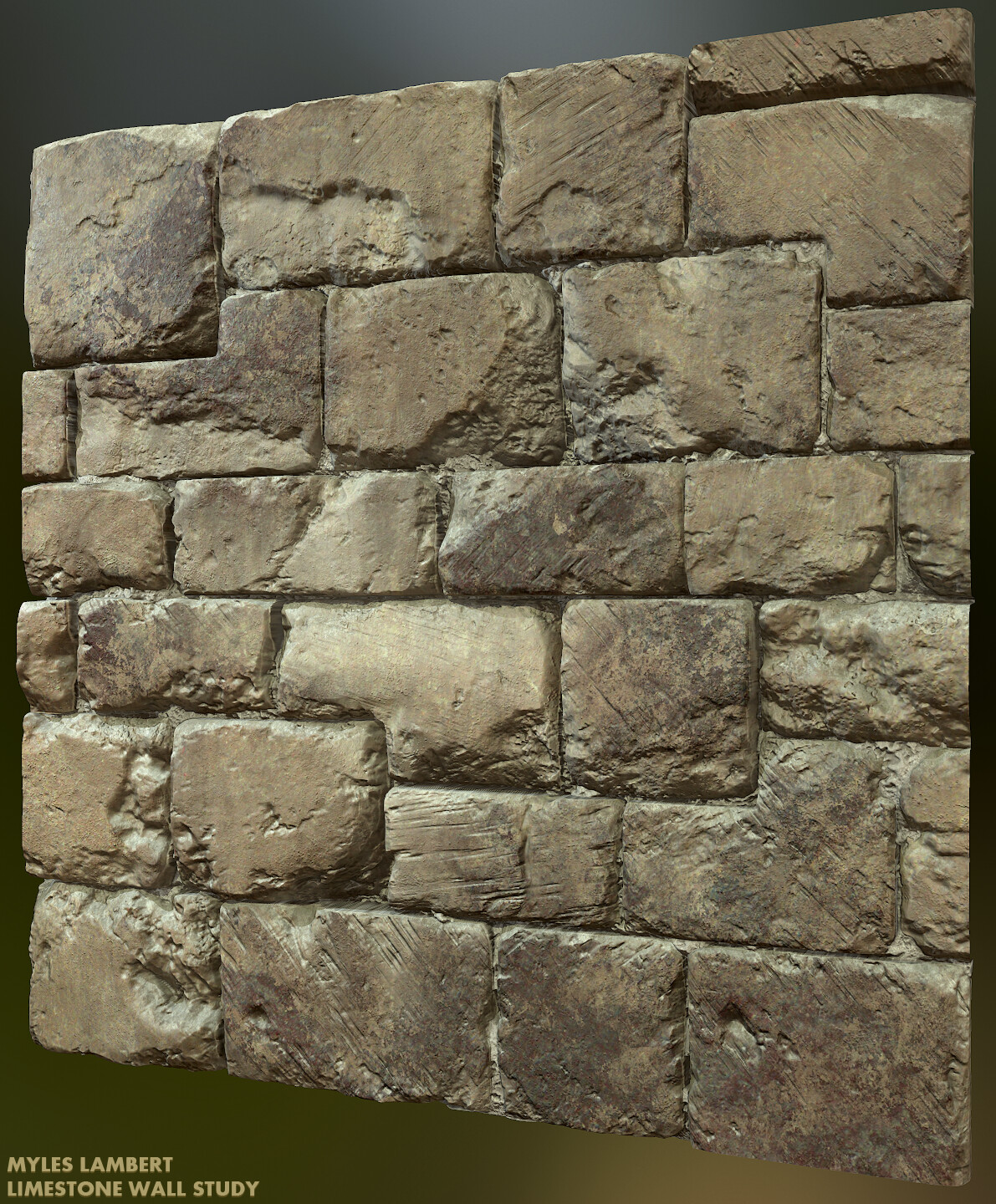 ArtStation - Limestone Wall Study