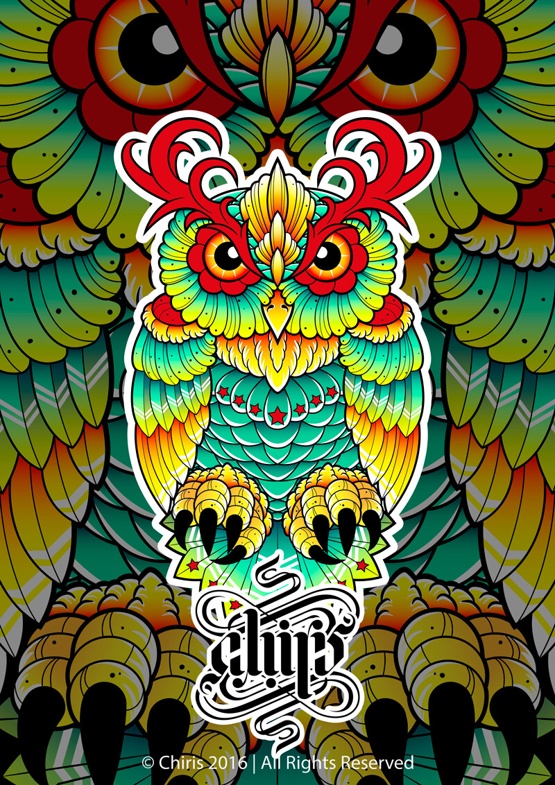 ArtStation - Neo Traditional Owl