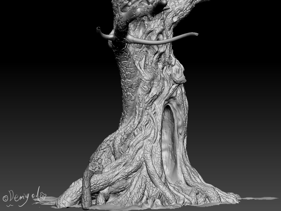 Twisted Old Tree Drawing