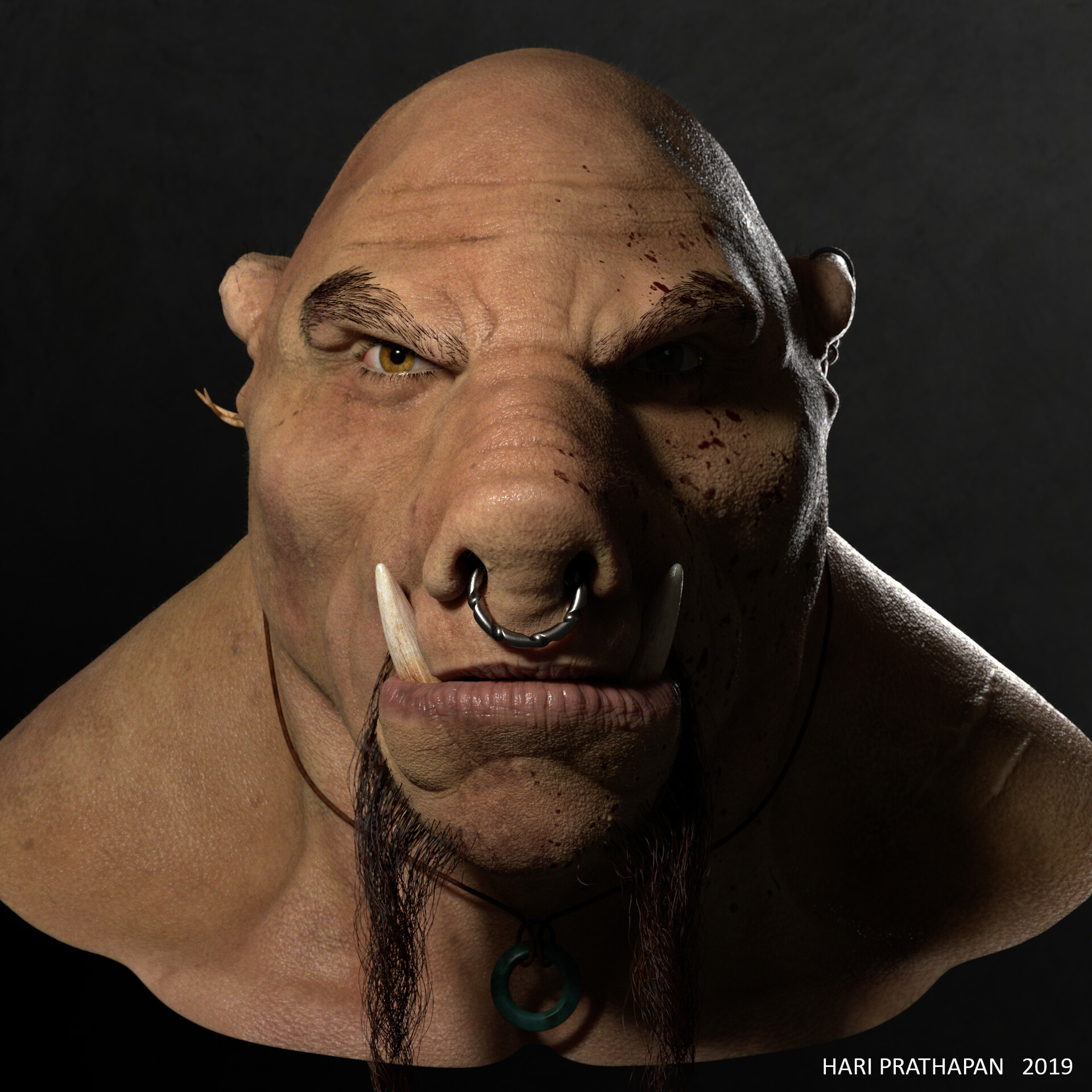 ArtStation - The Warrior - (Orc - Minoboar Hybrid)