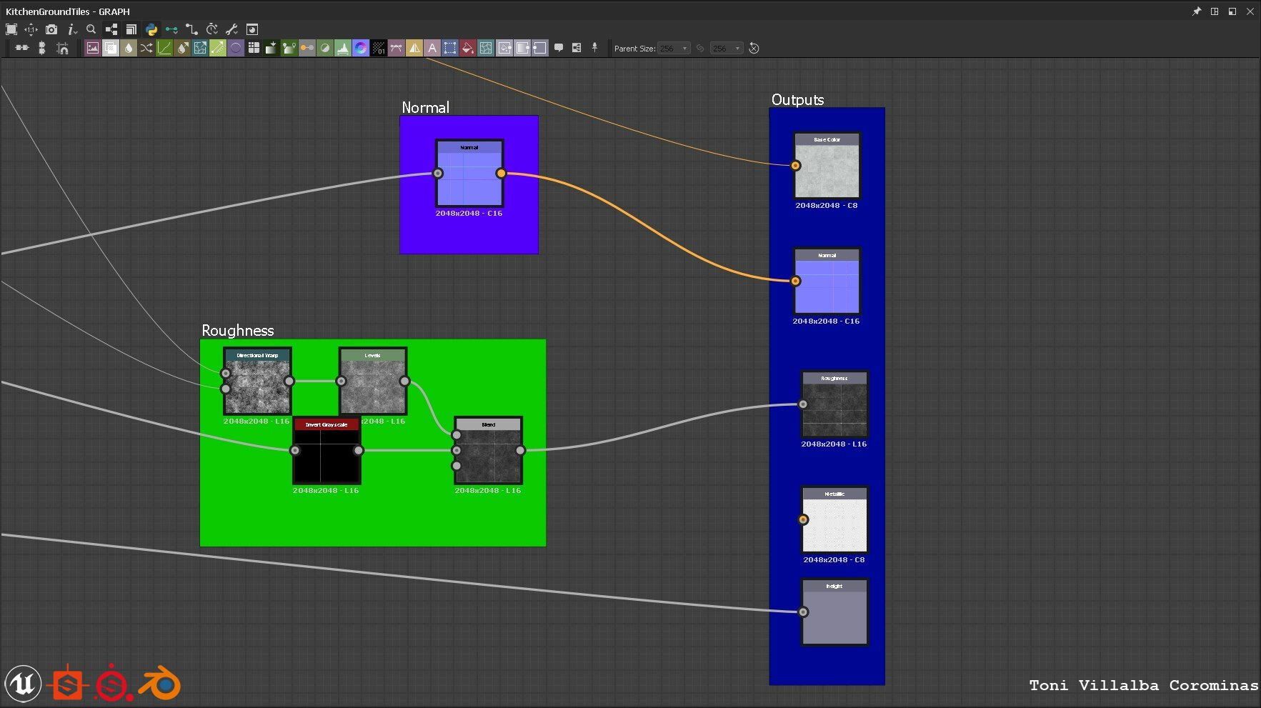 Toni Villalba Corominas - Realistic tiles created in Substance Designer ...