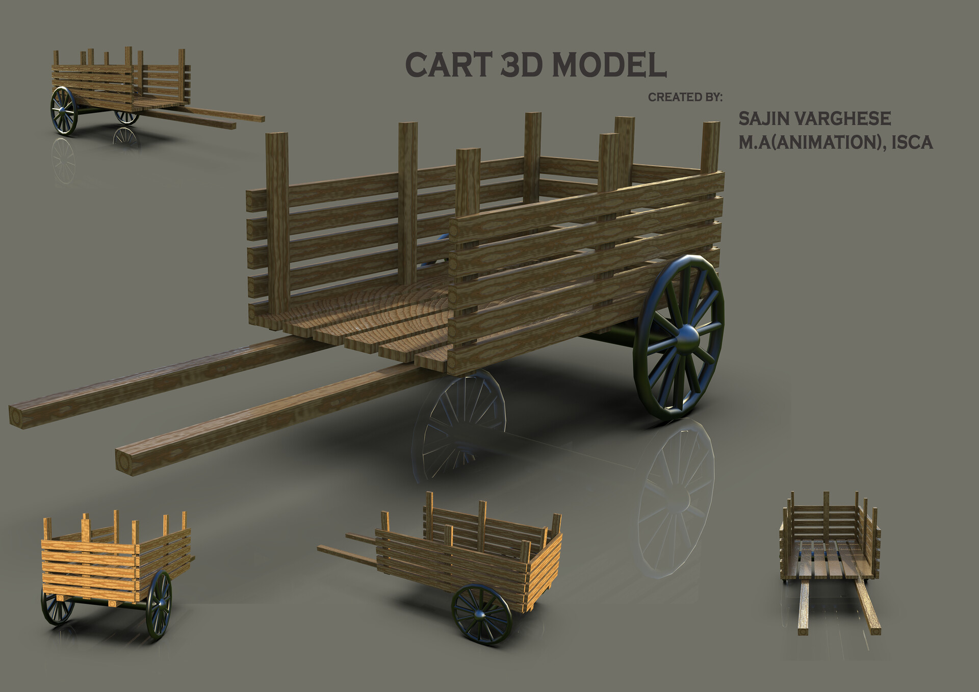 ArtStation - Bullock Cart ( Game Asset Creation -Phase 1 )