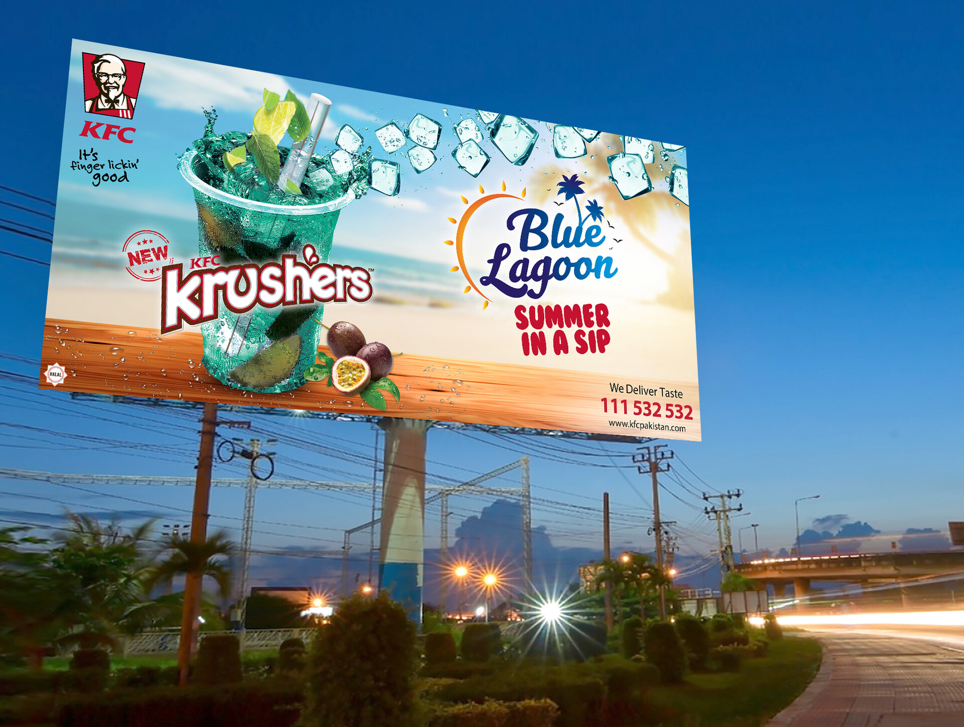 how to make kfc vanilla blue krusher