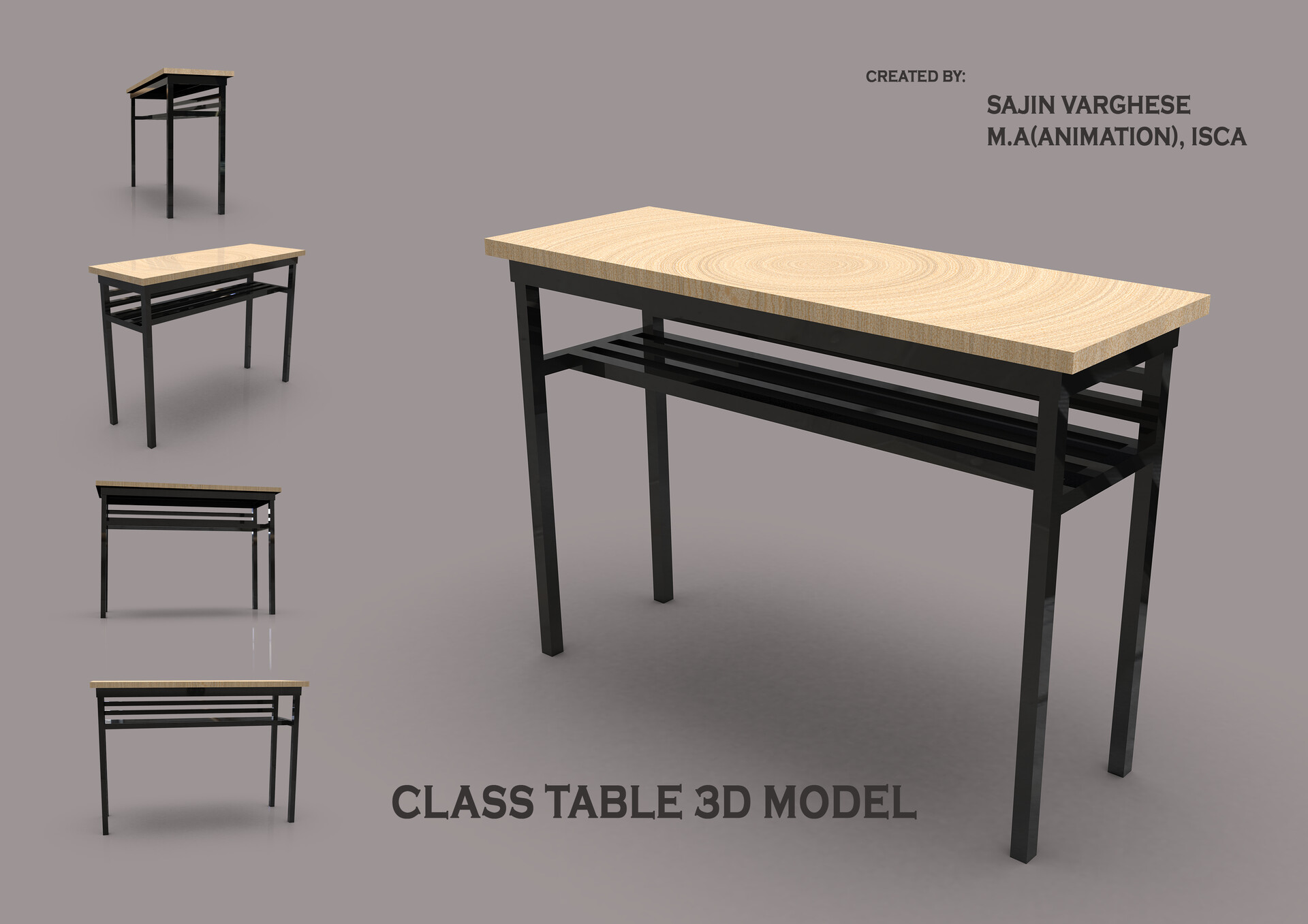 ArtStation - A School Bench (Game Asset Creation - Phase 2)
