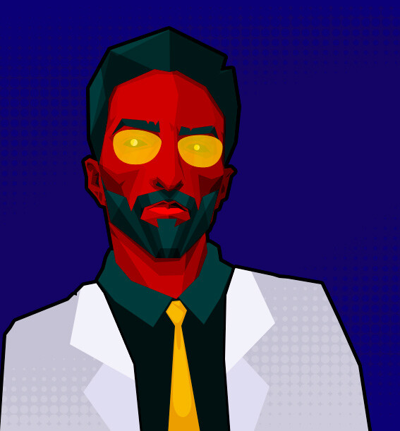 Cristian Florescu - Self portrait and colour experimentation