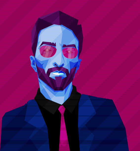 Cristian Florescu - Self portrait and colour experimentation