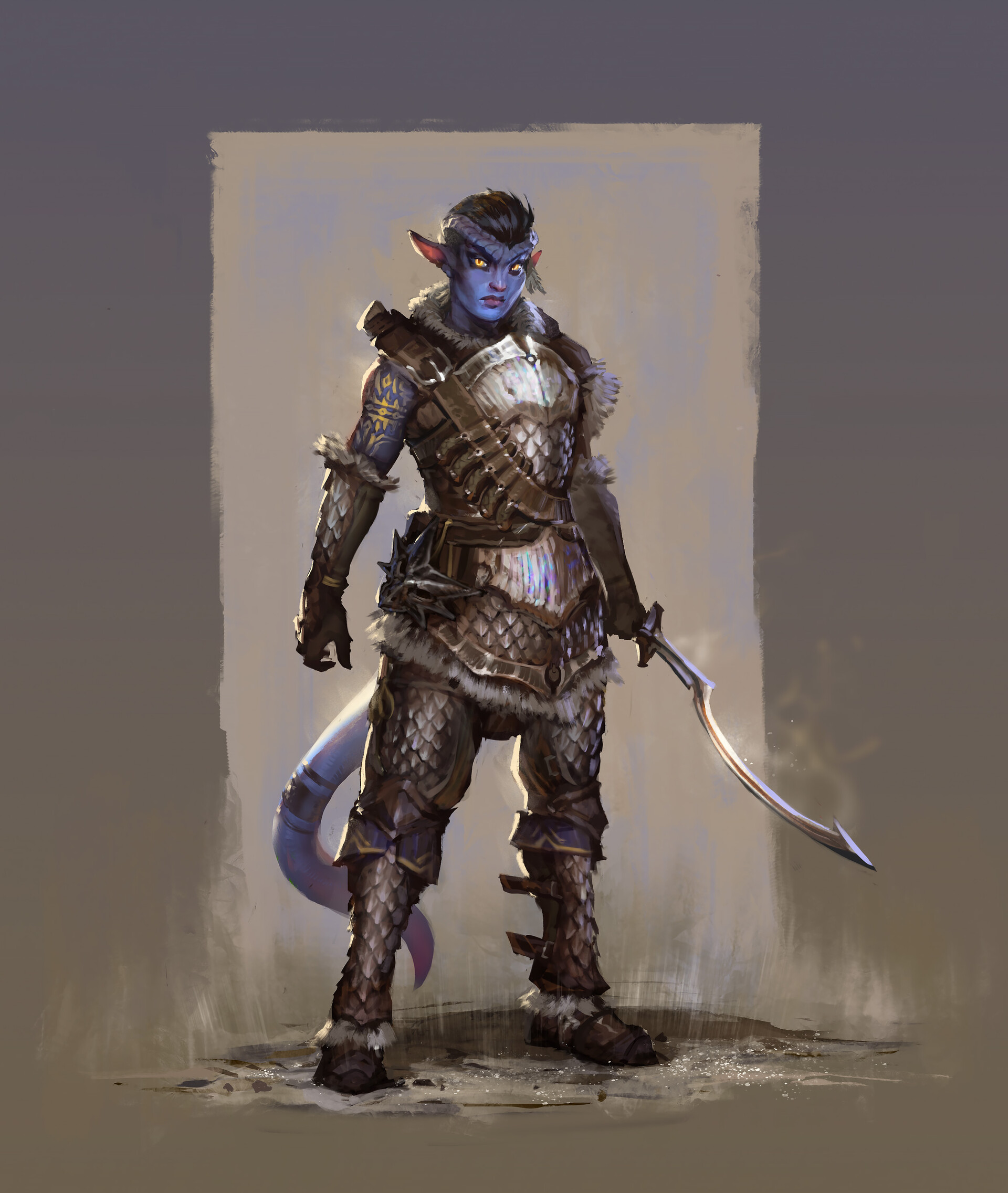 Ketrys Flintpike, Tiefling Eldritch Knight by Alexandre Coadou : r ...
