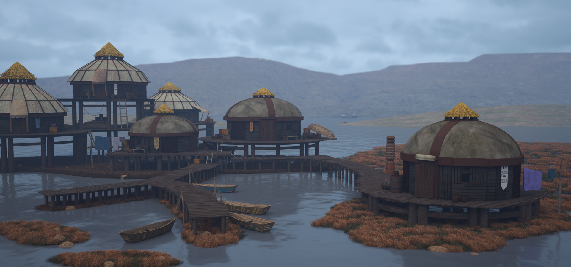 ArtStation - Swamp village