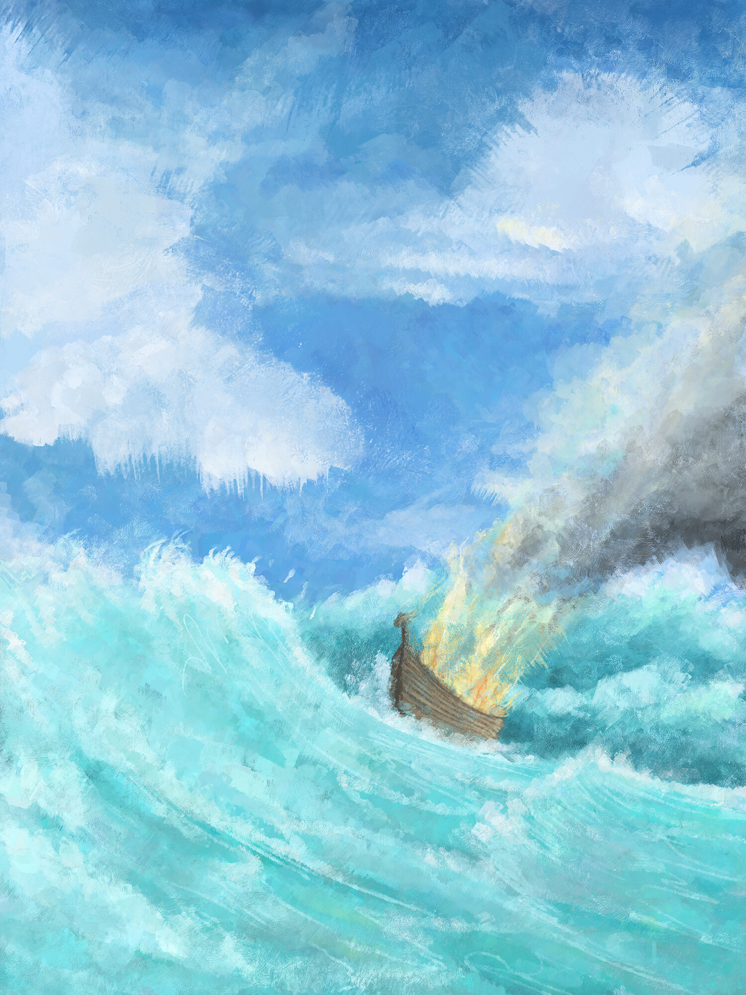 ArtStation - Burned ship