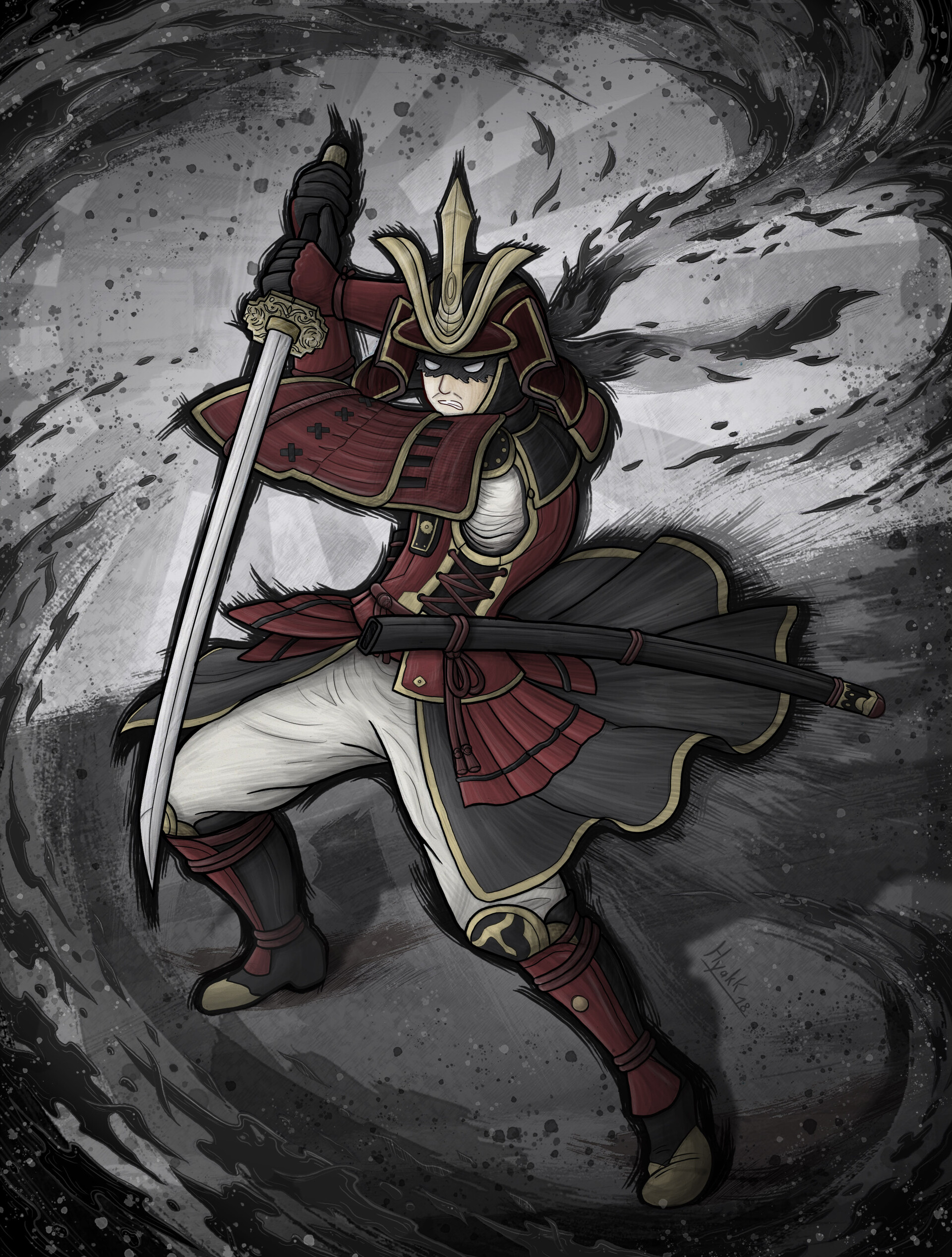 ArtStation - Inkception - Corrupted Samurai