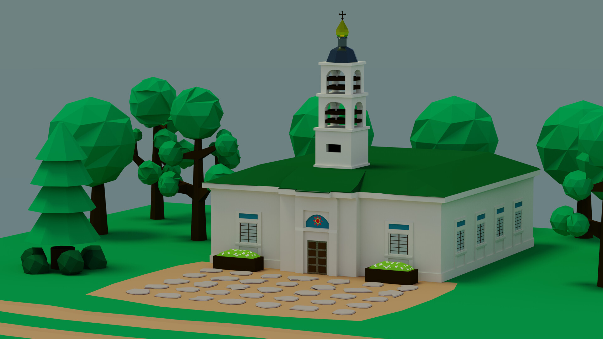 Ilya Bodnya - Low poly church