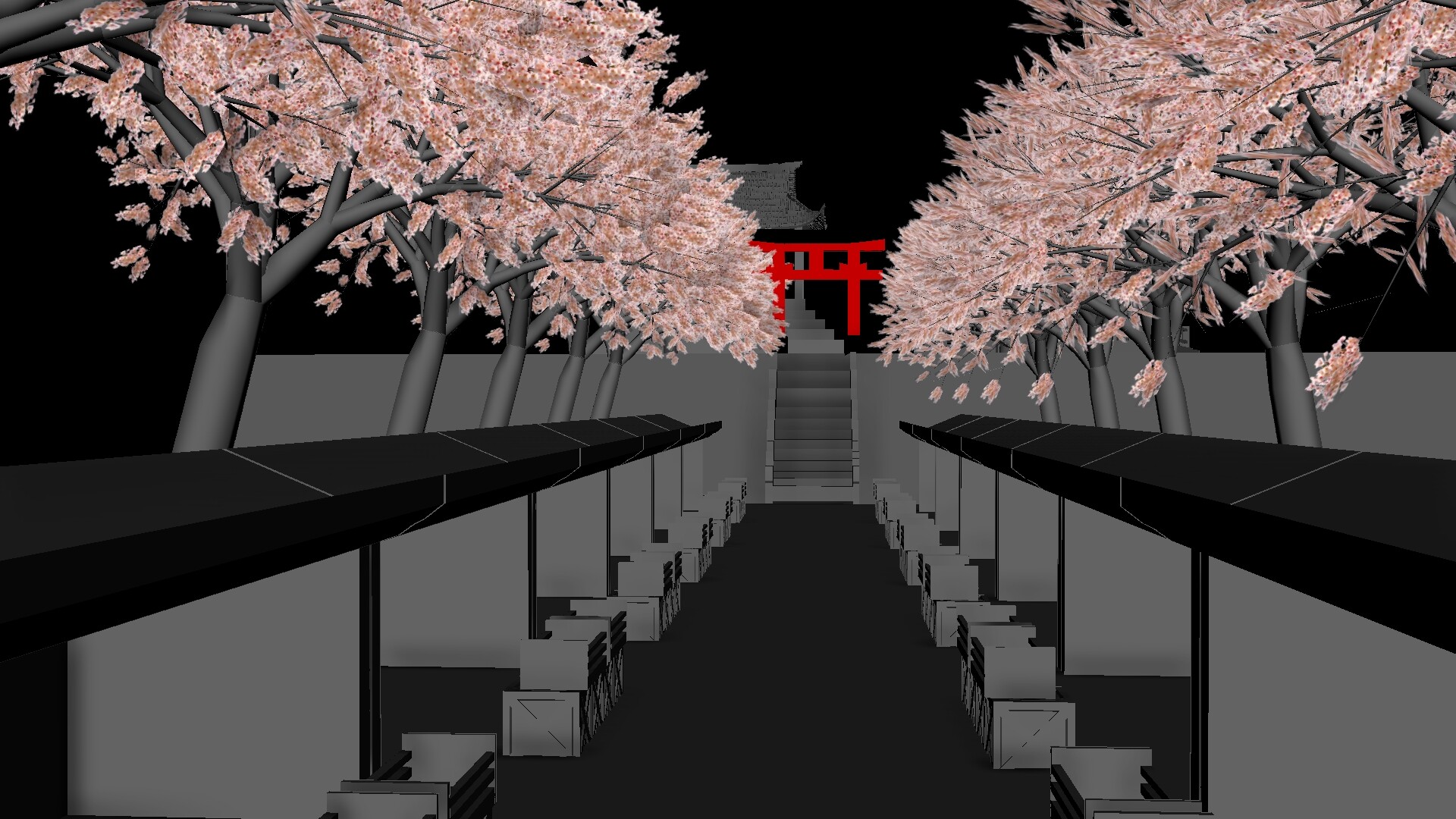 ArtStation - Japan- sakura festival (setup)