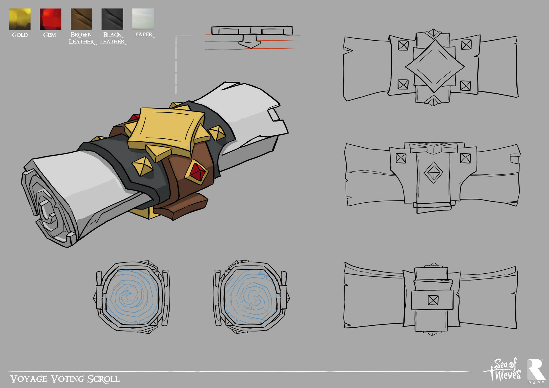 colin merrick portfolio - Voting Scroll Sea of Thieves - Fan Art