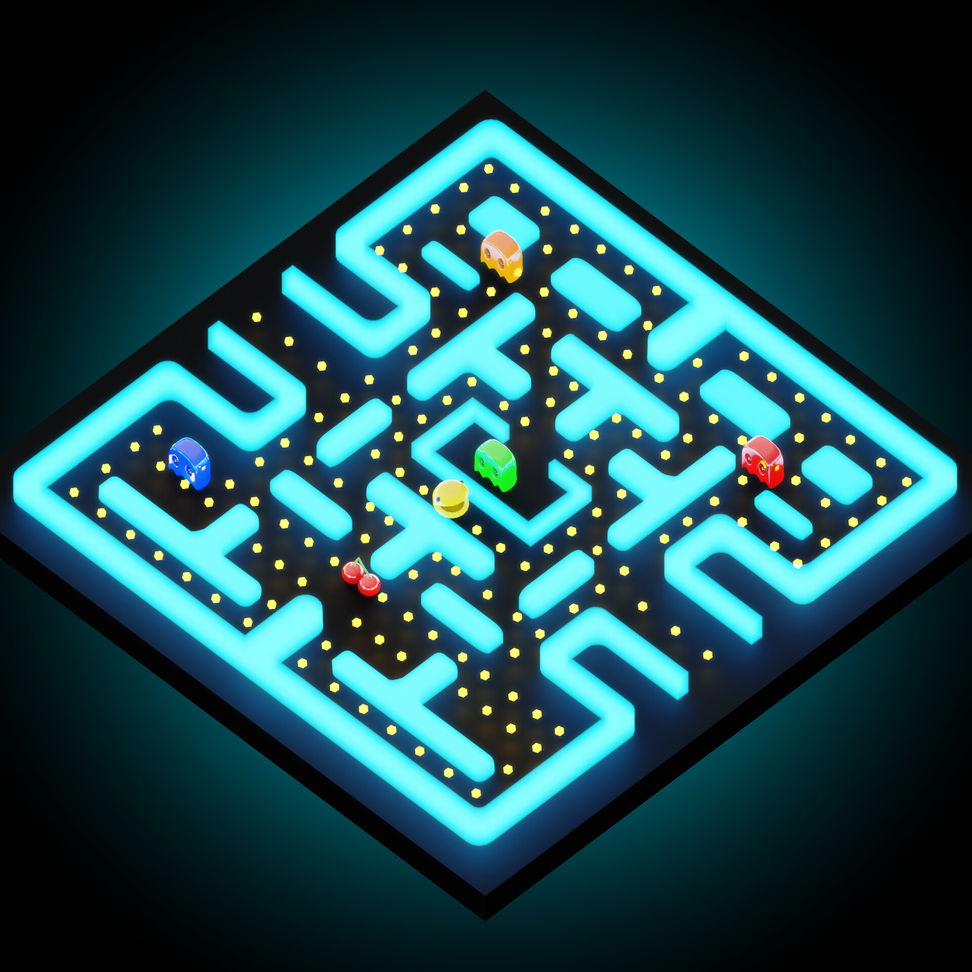 ArtStation - Pac-Man Isometric Art