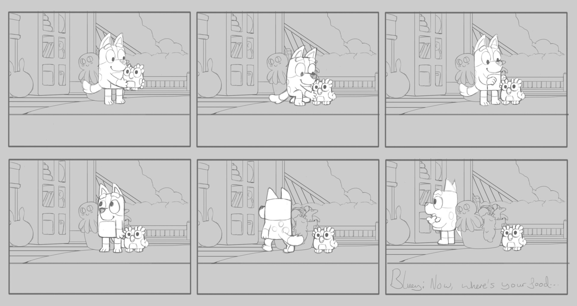 Charlotte Giles - Storyboard test - Bluey