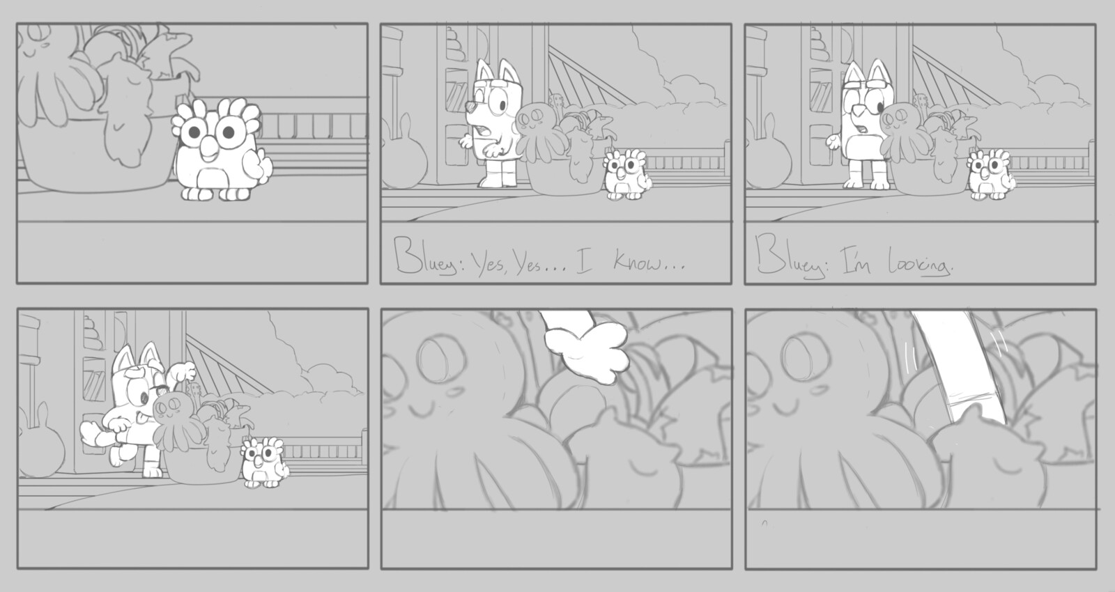 Charlotte Giles - Storyboard test - Bluey
