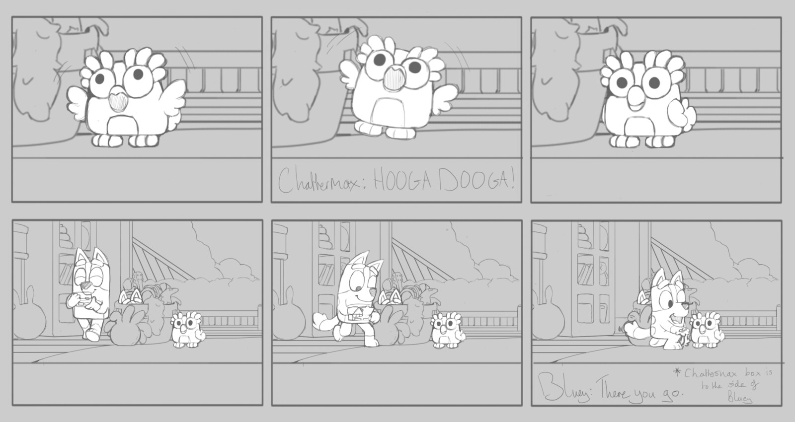 Charlotte Giles - Storyboard test - Bluey