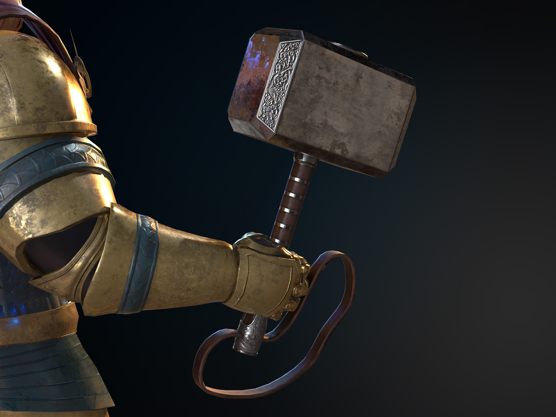 Oliver Pollard - Game Artist - Rune King Thor Character