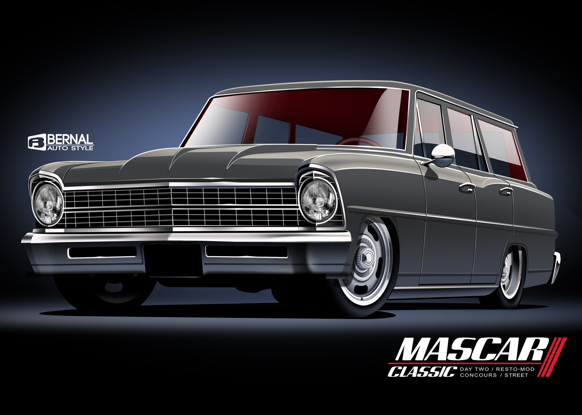 ArtStation - 67 Chevy Nova Wagon