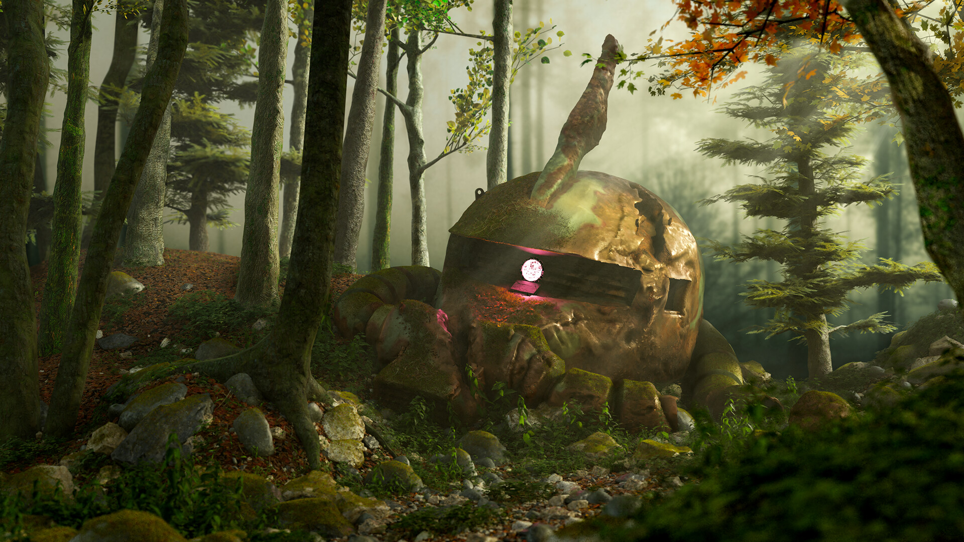 ArtStation - Wrecked Zaku 2 Head