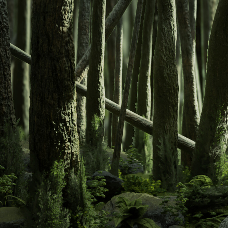 ArtStation - Pine Forest Render