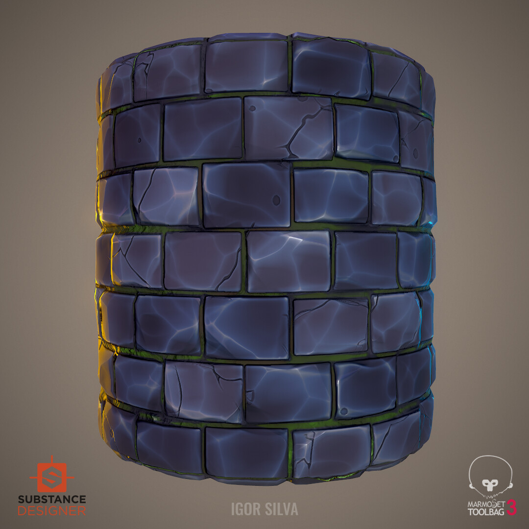 ArtStation - Stylized Bricks Wall