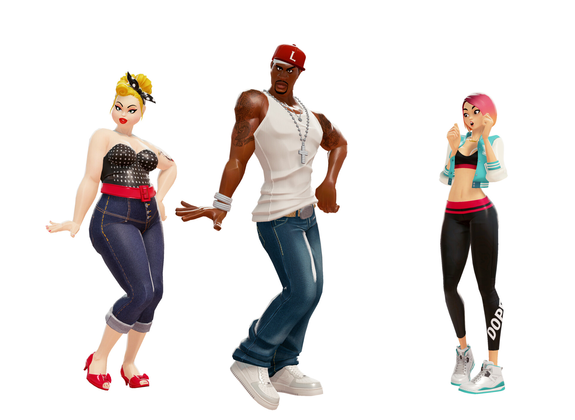 ArtStation - 3on3 FreeStyle - Hair / Costume Variations