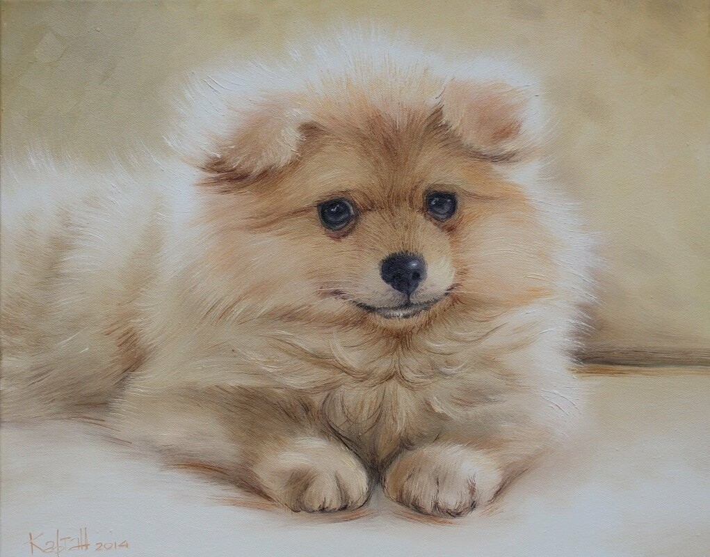 ArtStation - Puppy dog painting