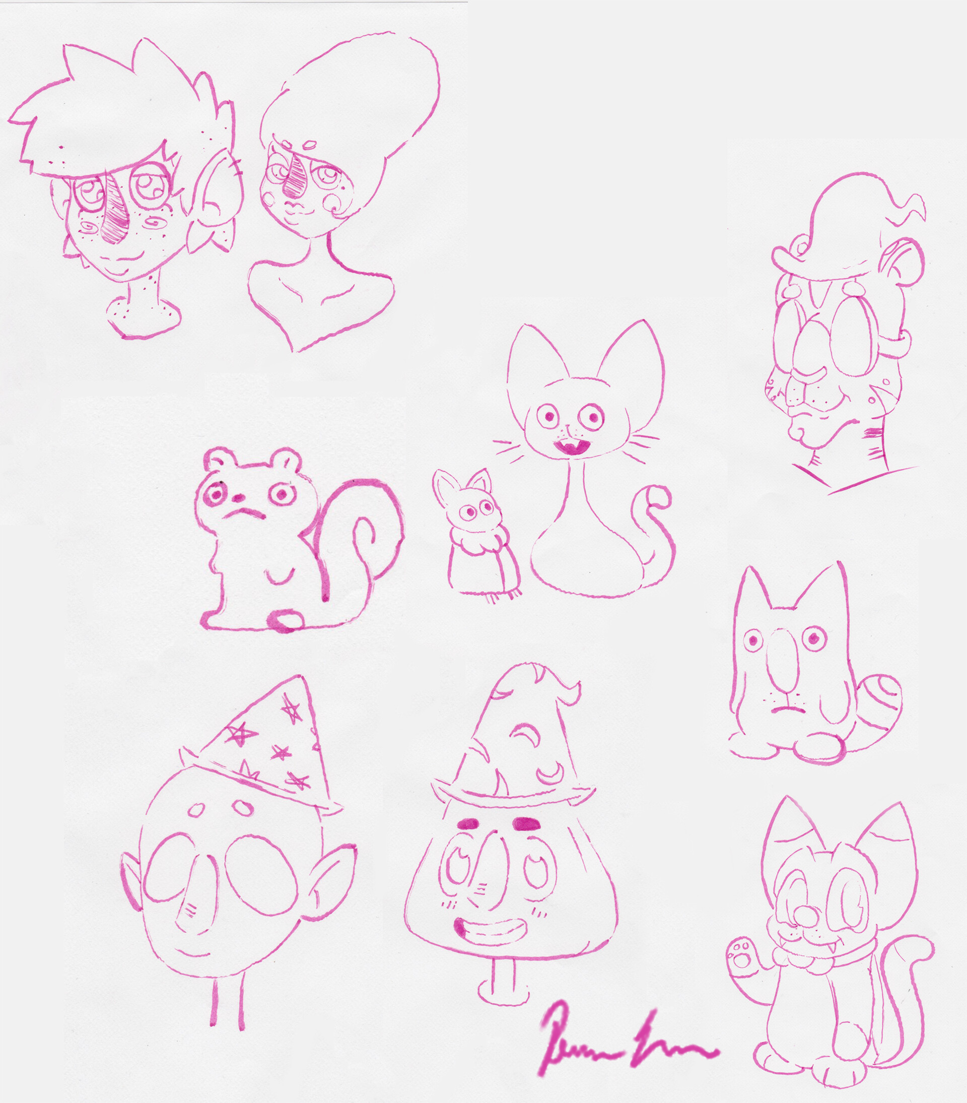 ArtStation - Pink Character Concept Sheet