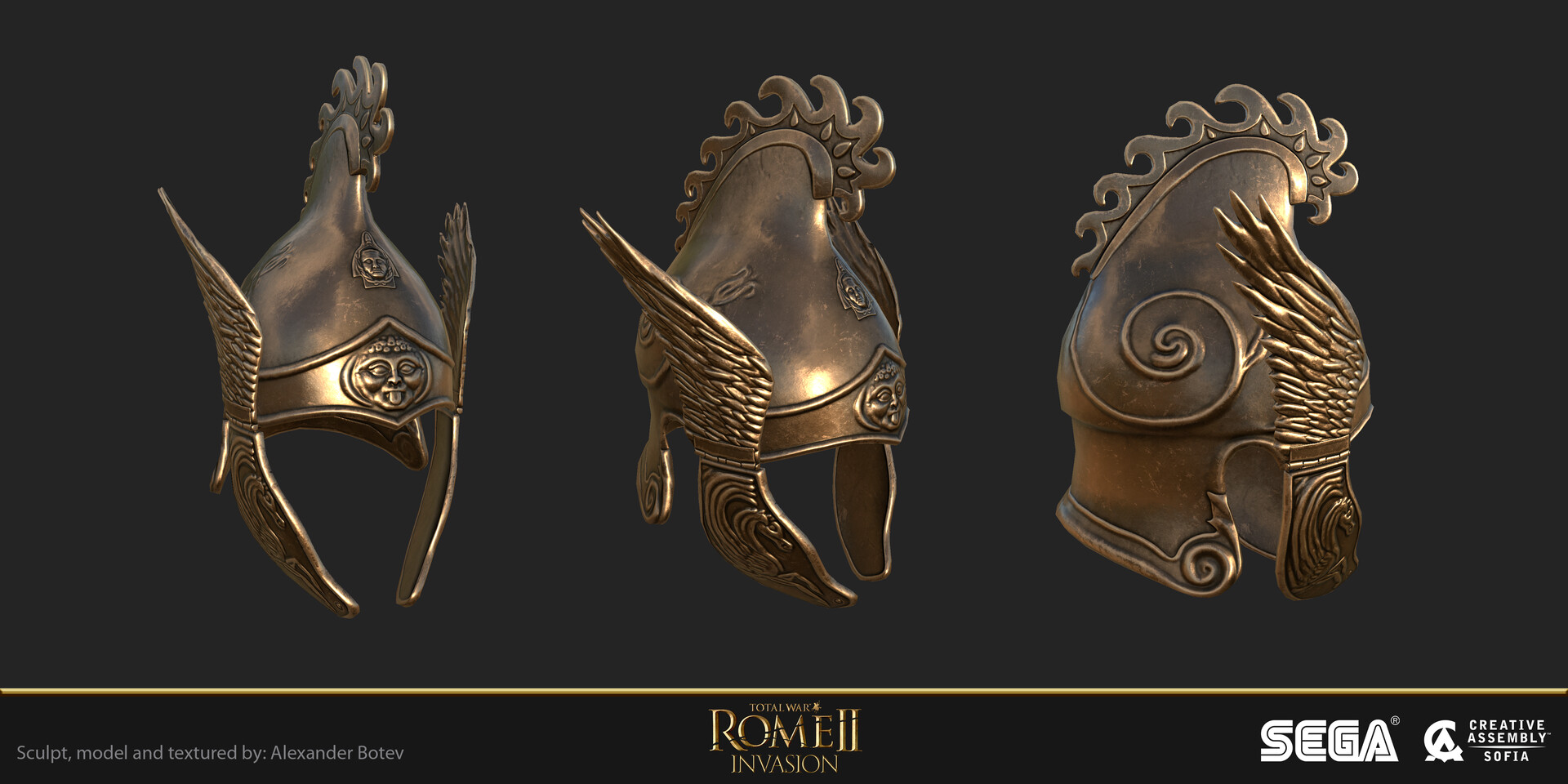 ArtStation - Rome II: Invasion - Greek Helmet