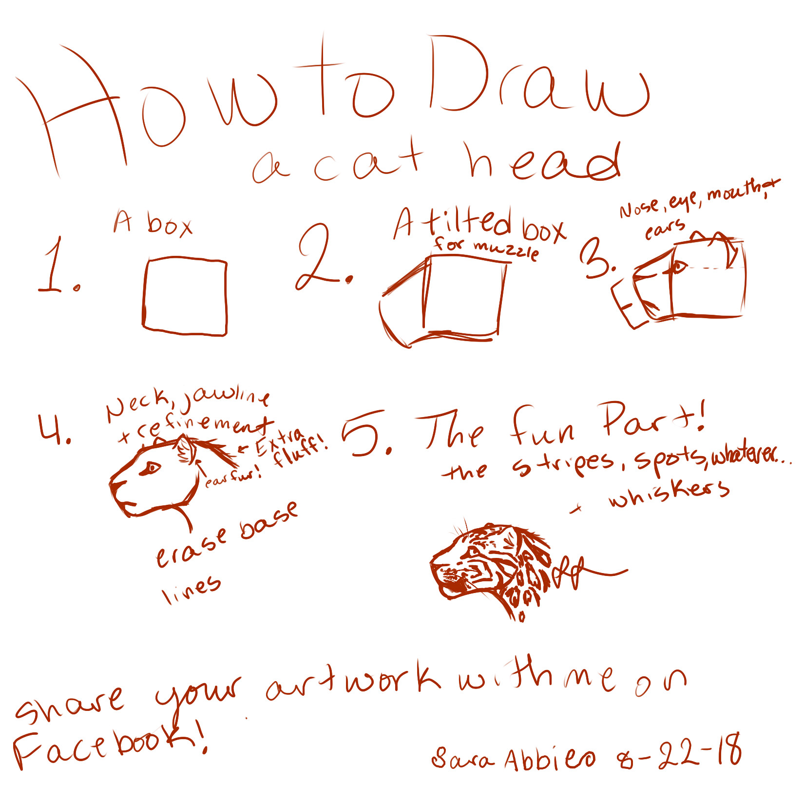 how to draw a cat muzzle