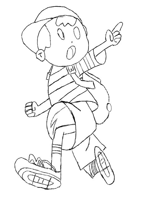 lucas and ness coloring pages